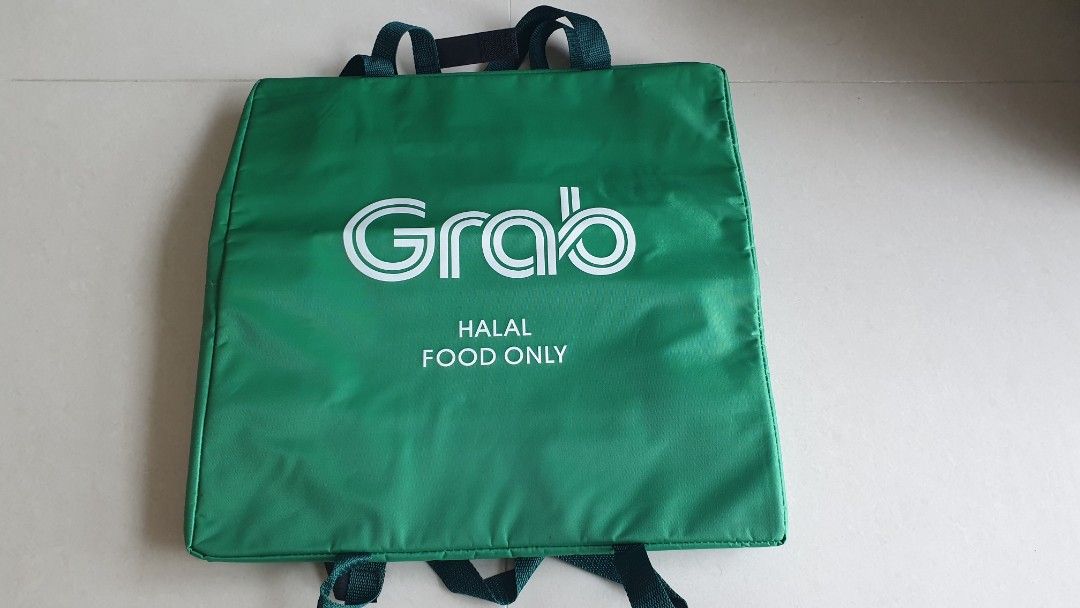 Grab food halal bag, Motorcycles, Motorcycle Accessories on Carousell