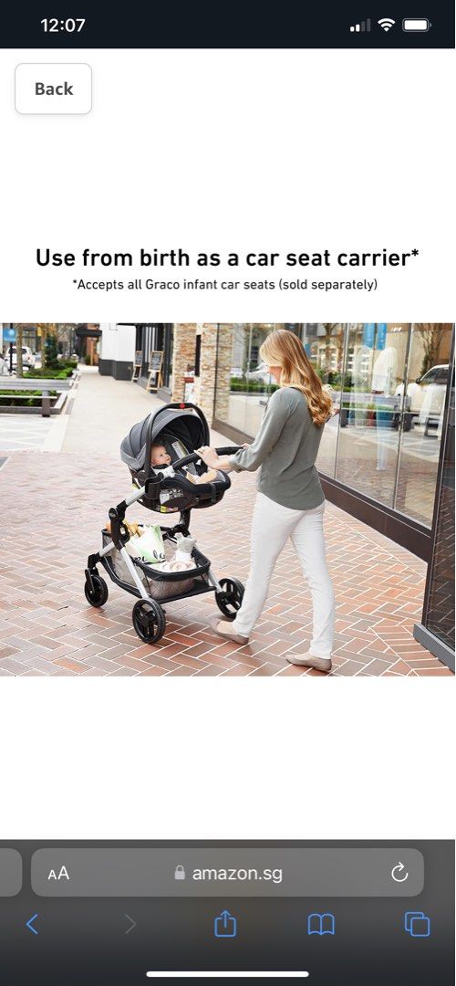 Graco Modes Nest Stroller, Baby Stroller with Height Adjustable Reversible Seat, Pram Mode ...