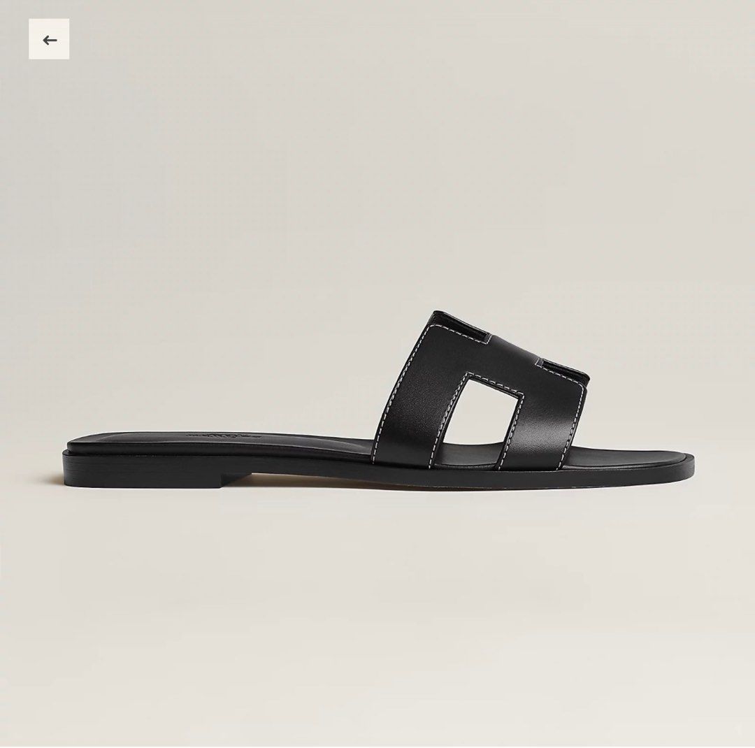 Hermes Oran Sandal (Noir) - 38, Women's Fashion, Footwear, Sandals on ...