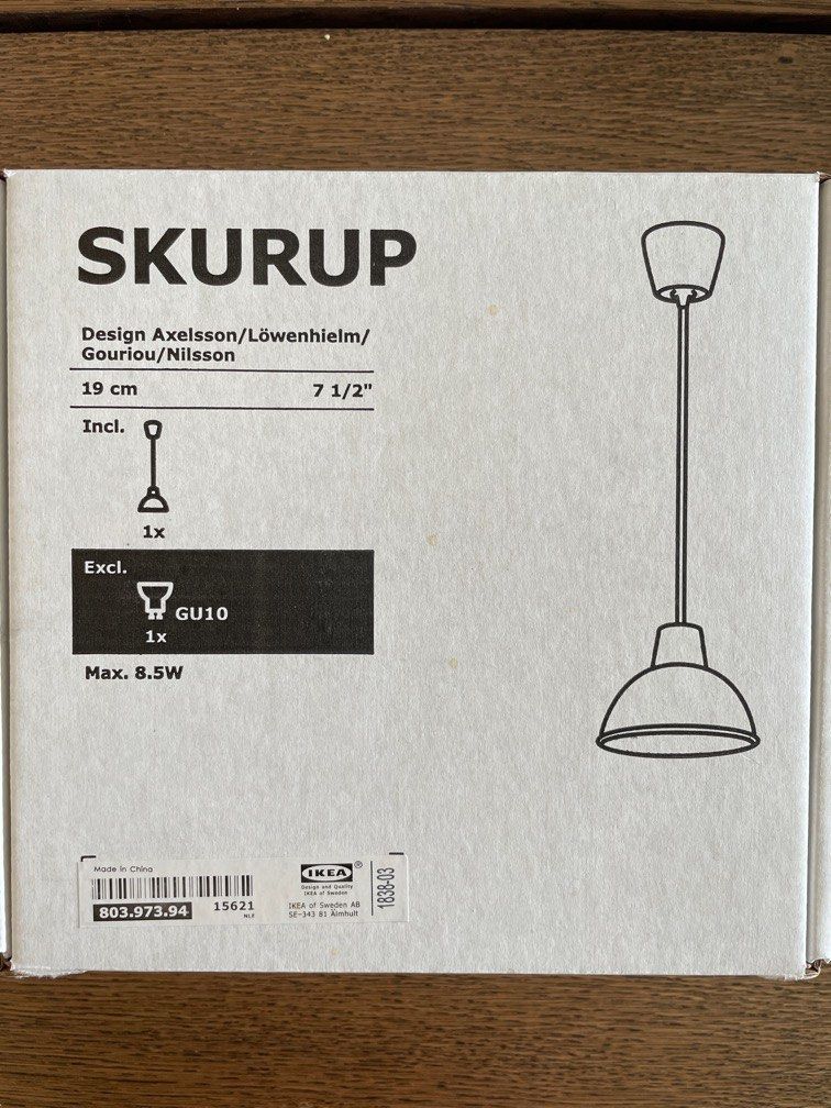 Ikea Skurup pendant lamp 19cm with bulb, Furniture & Home Living ...