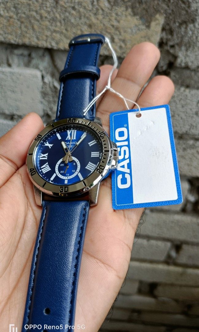 JAM CASIO ORIGINAL MTP-VD200L-2B, Men's Fashion, Watches & Accessories ...