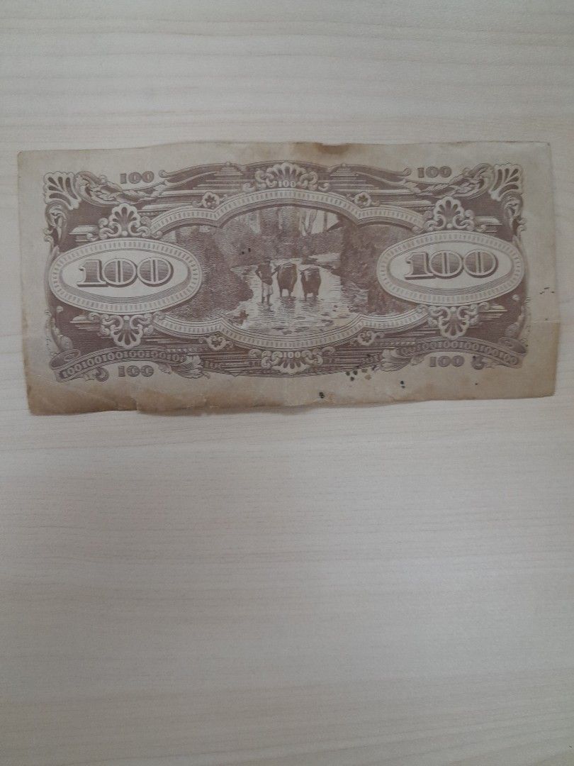 Japanese old one hundred dollar note, Hobbies & Toys, Memorabilia ...
