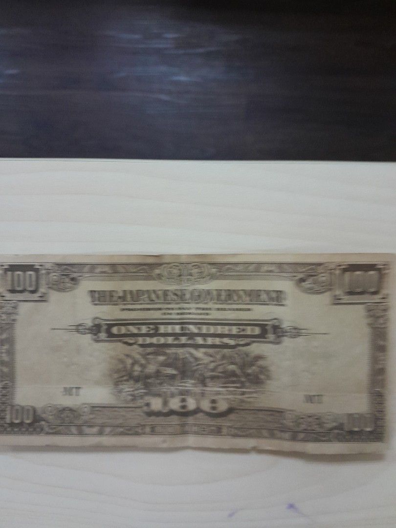 Japanese old one hundred dollar note, Hobbies & Toys, Memorabilia ...