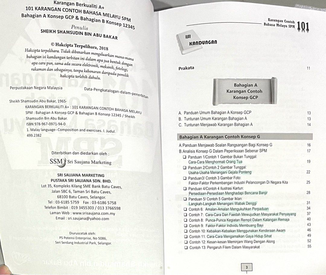 Karangan Contoh Spm Bahasa Melayu Hobbies Toys Books Magazines