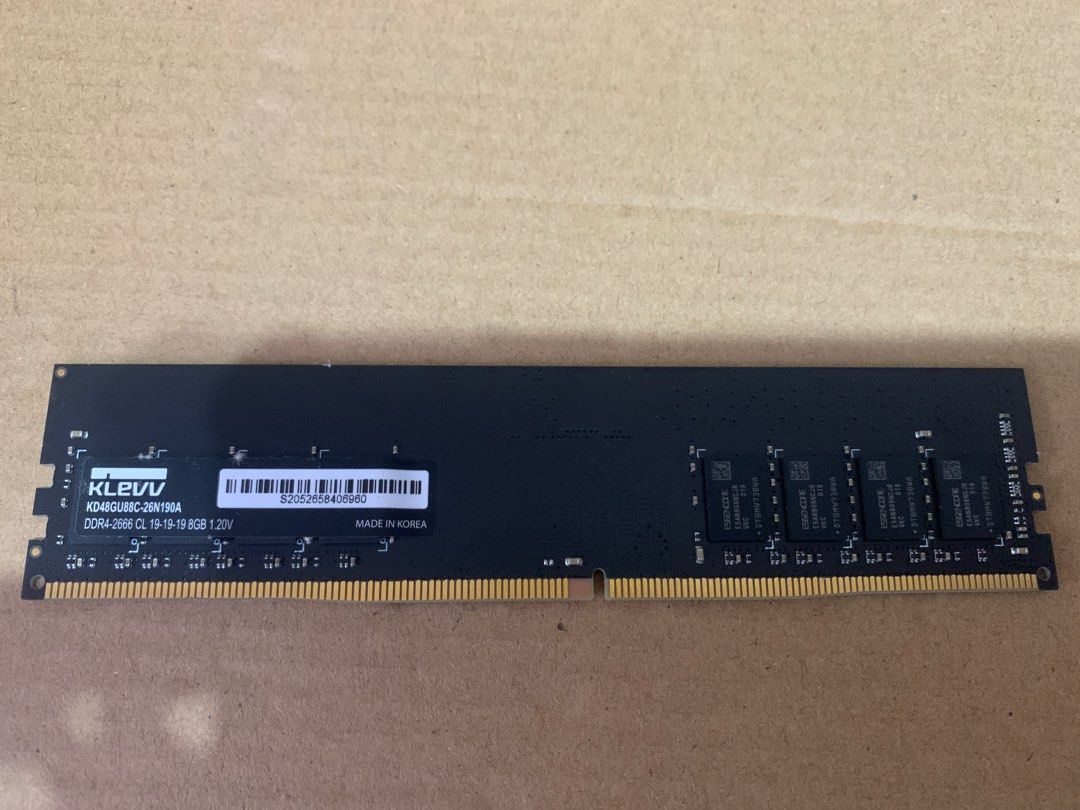 Klevv 8GB RAM 2666mhz DDR4 computer ram, Computers & Tech, Desktops on ...
