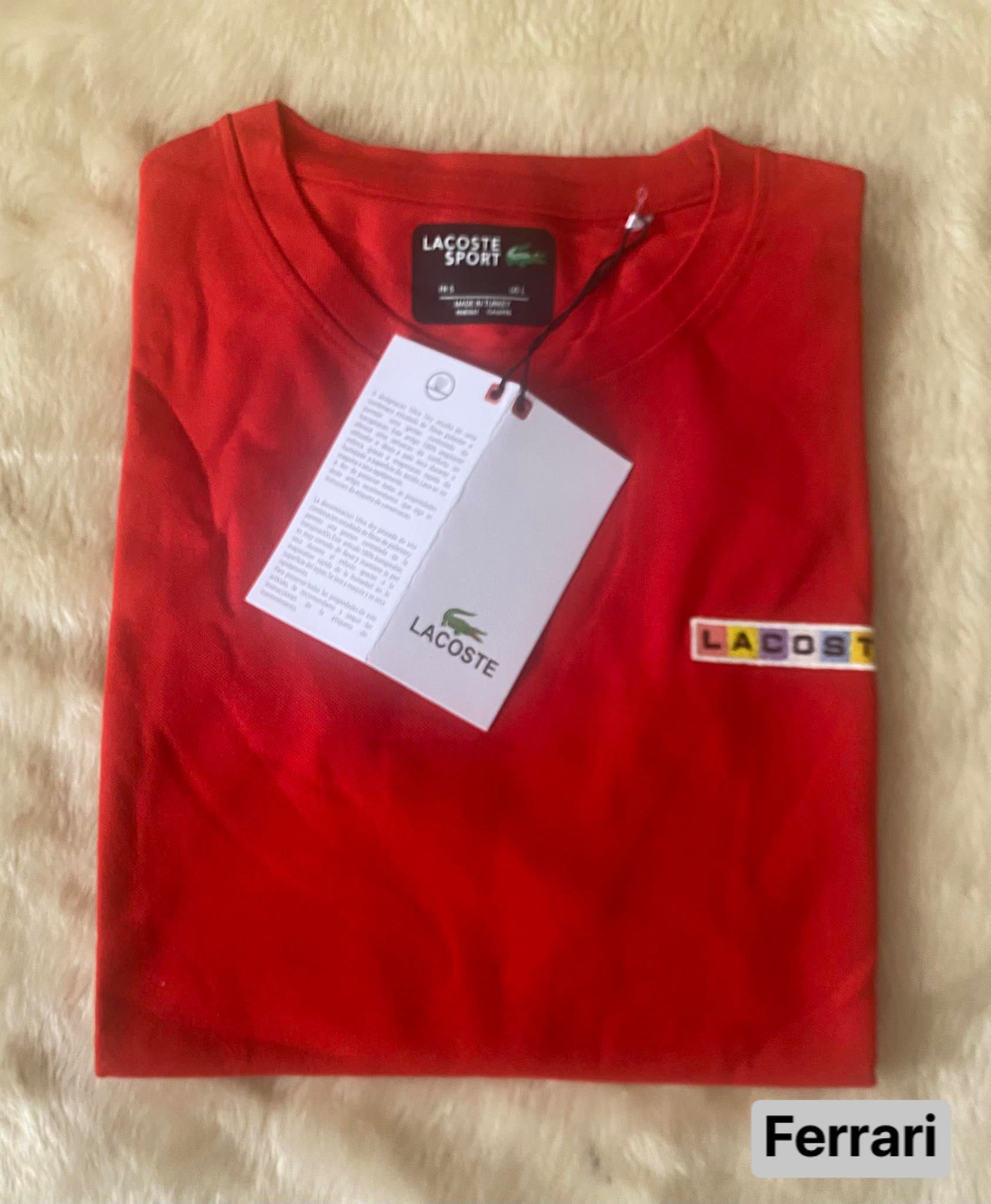 Lacoste Multicolored Badge T-Shirt, Men's Fashion, Tops & Sets, Tshirts & Polo Shirts on Carousell
