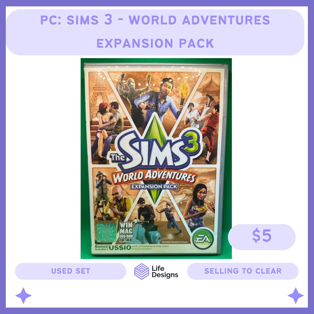 [LD] Sims 3 World Adventures Expansion Pack, Video Gaming, Video Games ...