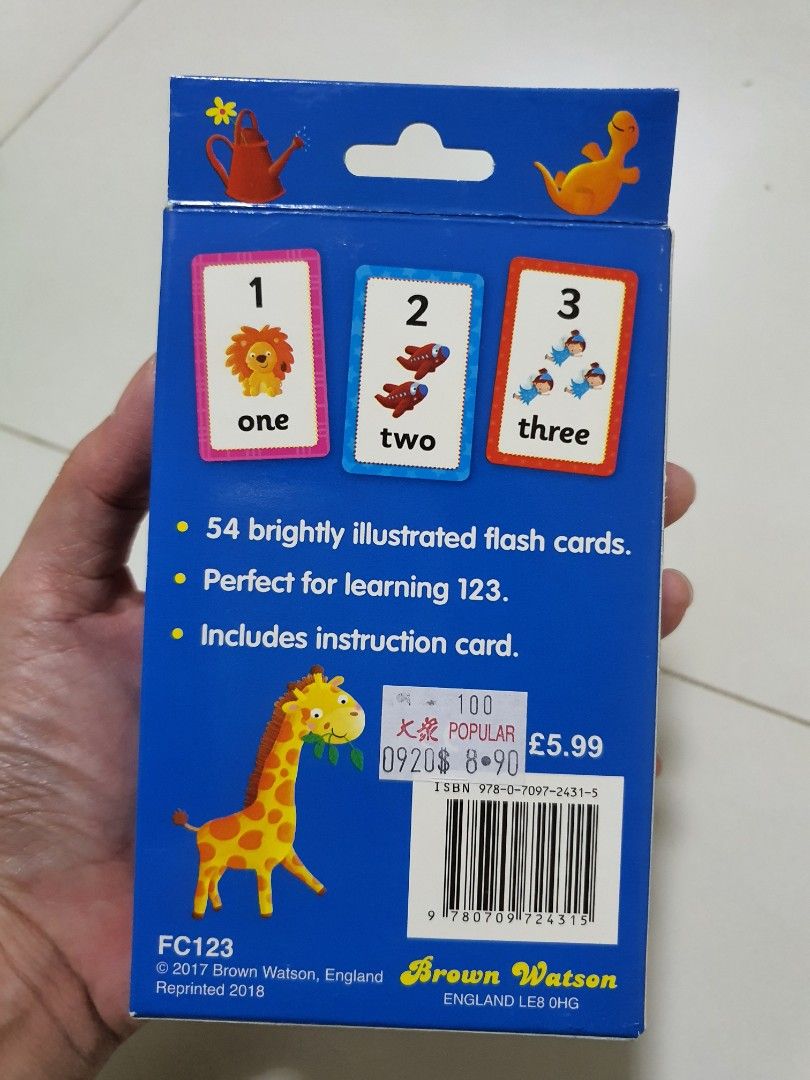 Learning 123 - 54 flashcards, Hobbies & Toys, Toys & Games on Carousell