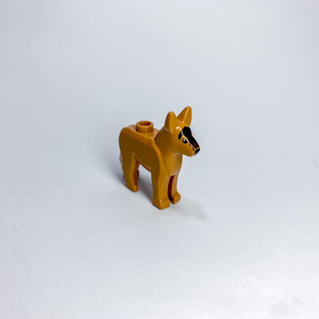 Lego Dog, Alsatian / German Shepherd with Black Eyes, Nose, Blaze and ...