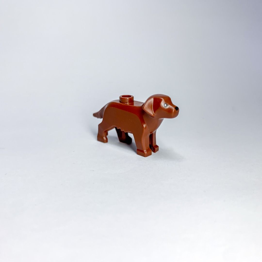 Lego Dog, Labrador / Golden Retriever with Black Eyes and Nose Pattern ...