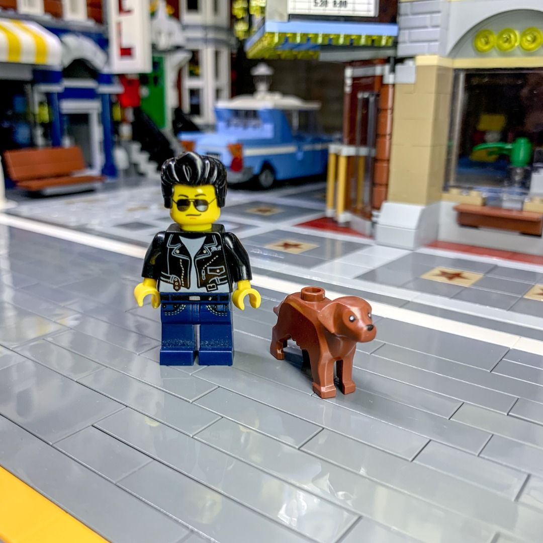Lego Dog, Labrador / Golden Retriever with Black Eyes and Nose Pattern ...