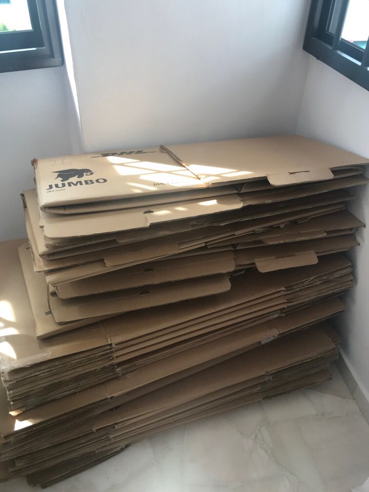 (Lightly used) Carton Boxes for moving, Furniture & Home Living, Home ...