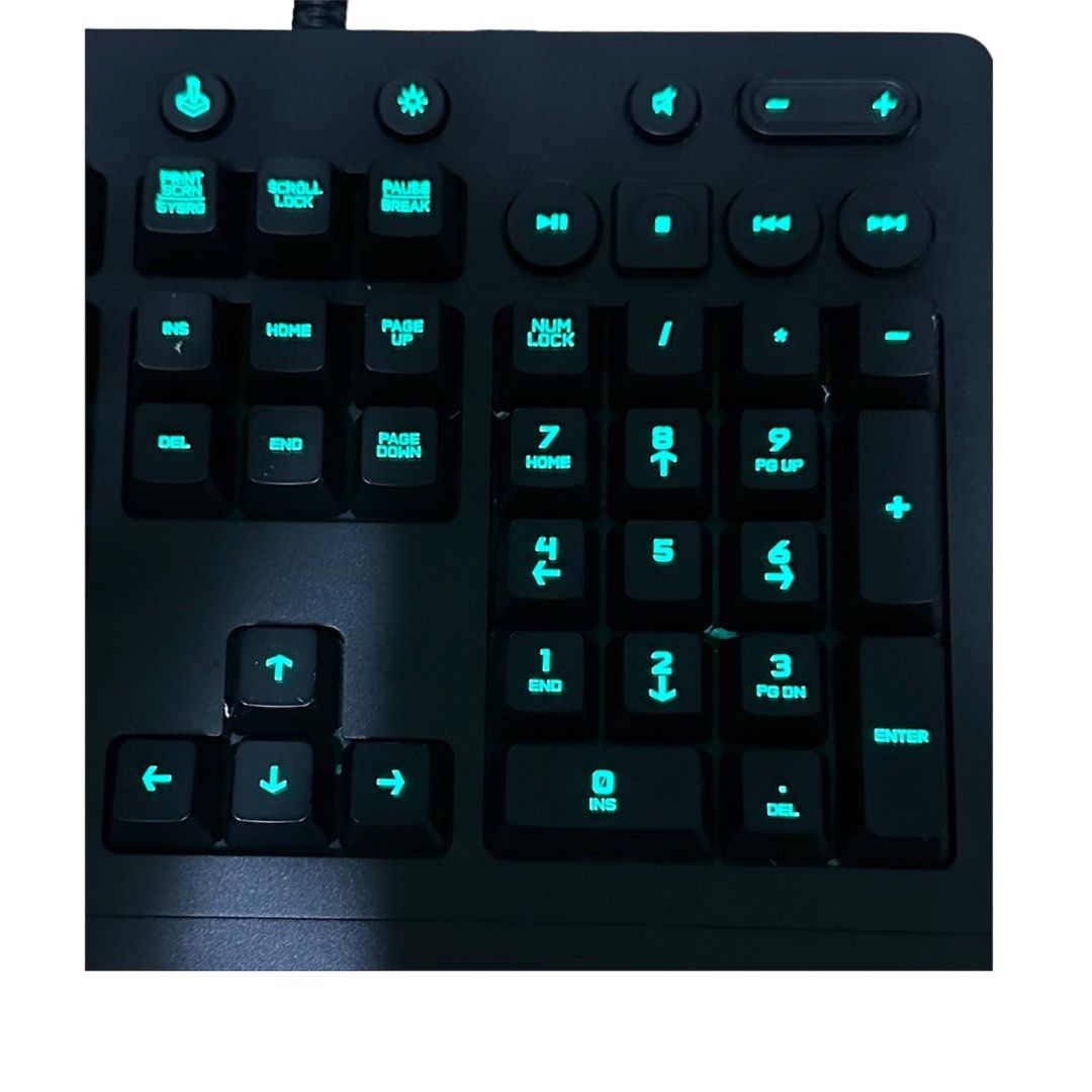 Logitech Gaming Keyboard with dedicated control buttons and rgb lights ...