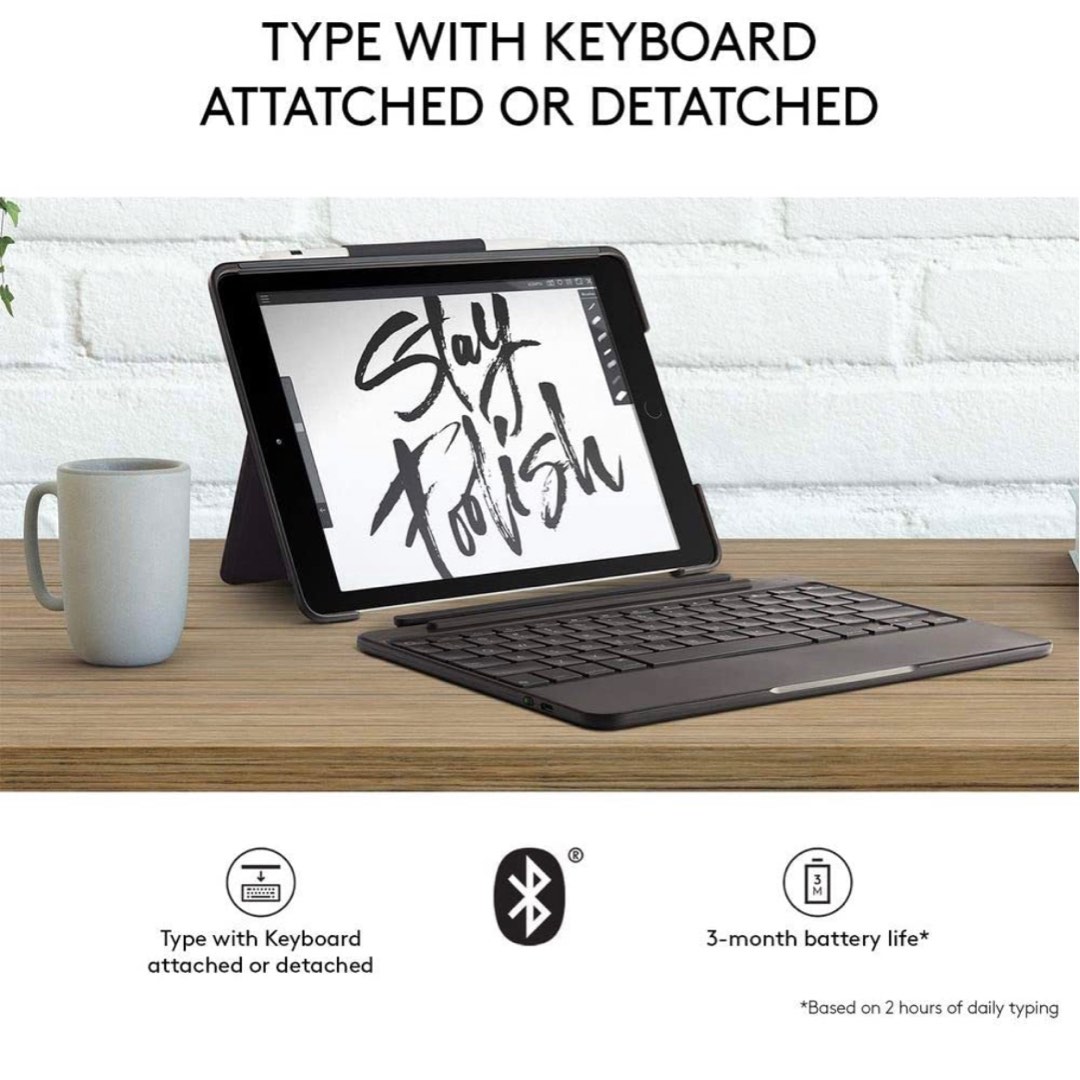 Logitech Slim Folio Case With Bluetooth Keyboard Mobile Phones Gadgets Tablets Ipad On