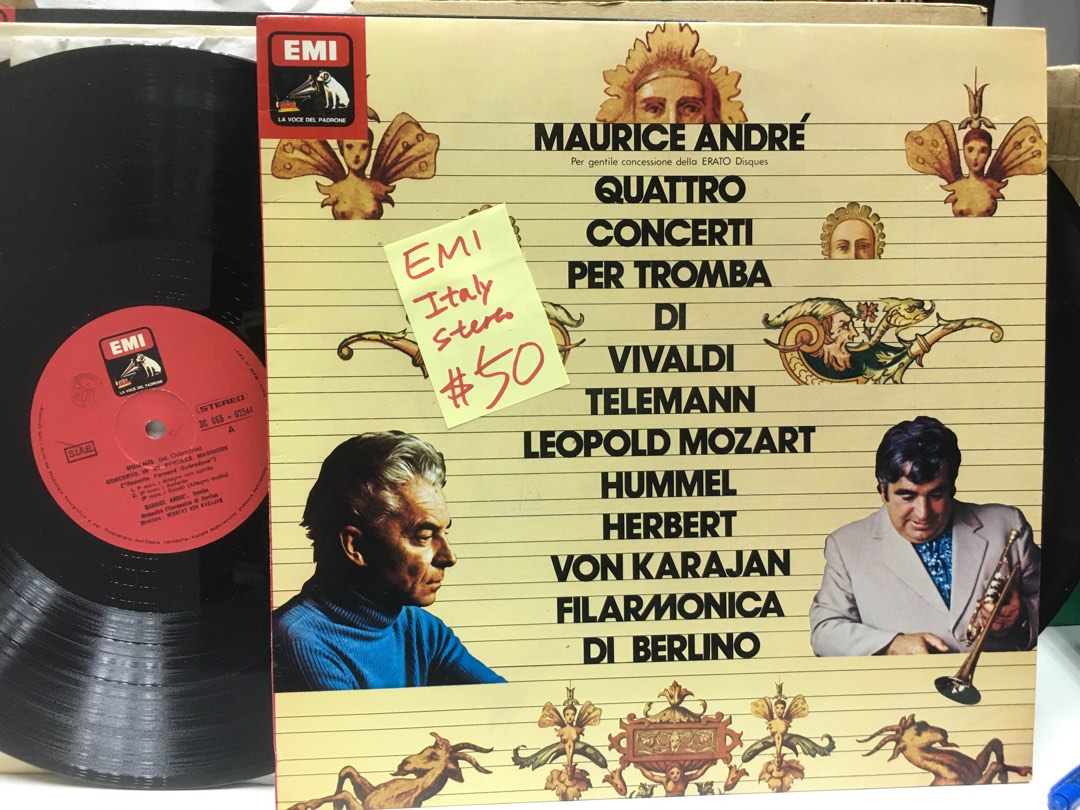 LP classical : Karajan + Maurice Andre ( Trumpet ) - Trumpet Concerto s ...