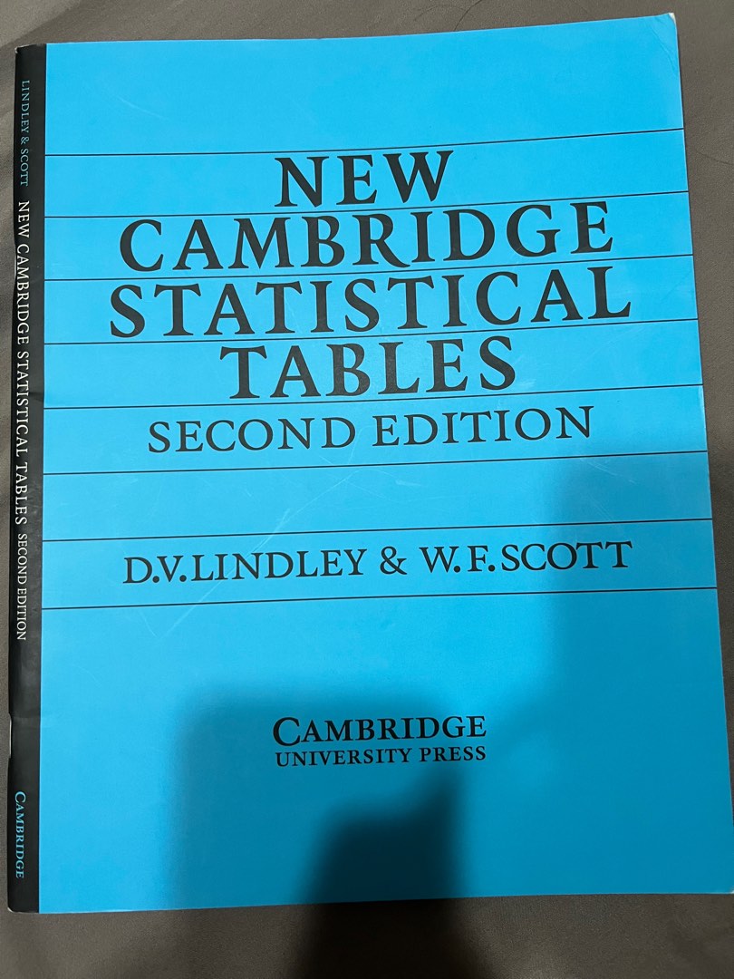 Mathematics Cambridge Statistical Tables, Hobbies & Toys, Books ...
