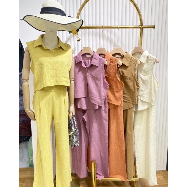 Matinee Linen Top and Trouser, Women's Fashion, Dresses & Sets, Sets or ...