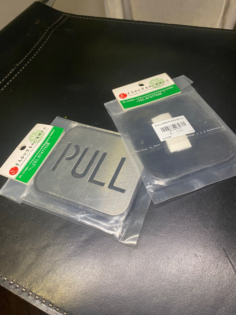 metal pull signs, Furniture & Home Living, Home Decor, Other Home Decor ...