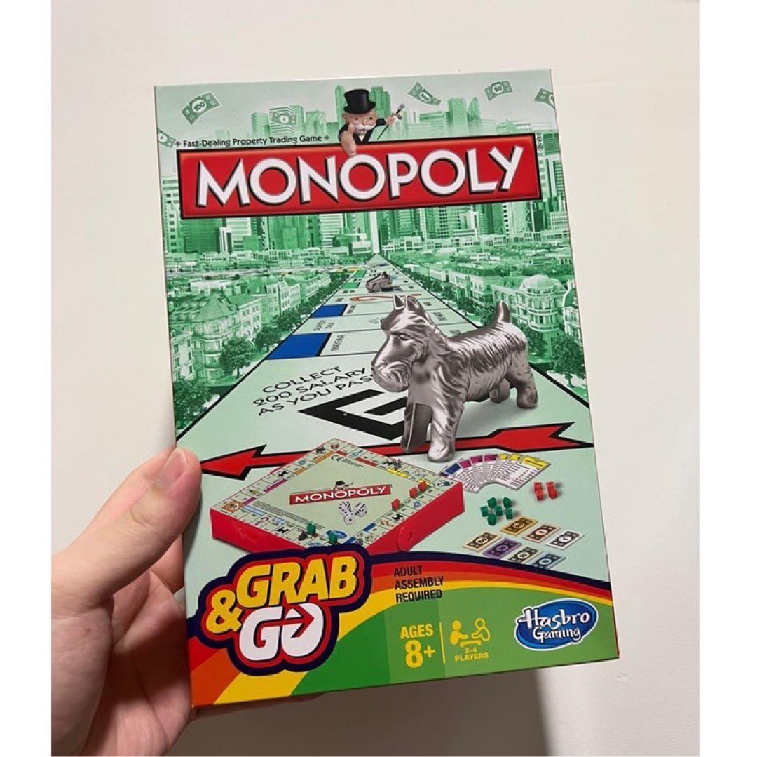 MONOPOLY Grab and Go Portable 2-Player Game, Hobbies & Toys, Toys ...