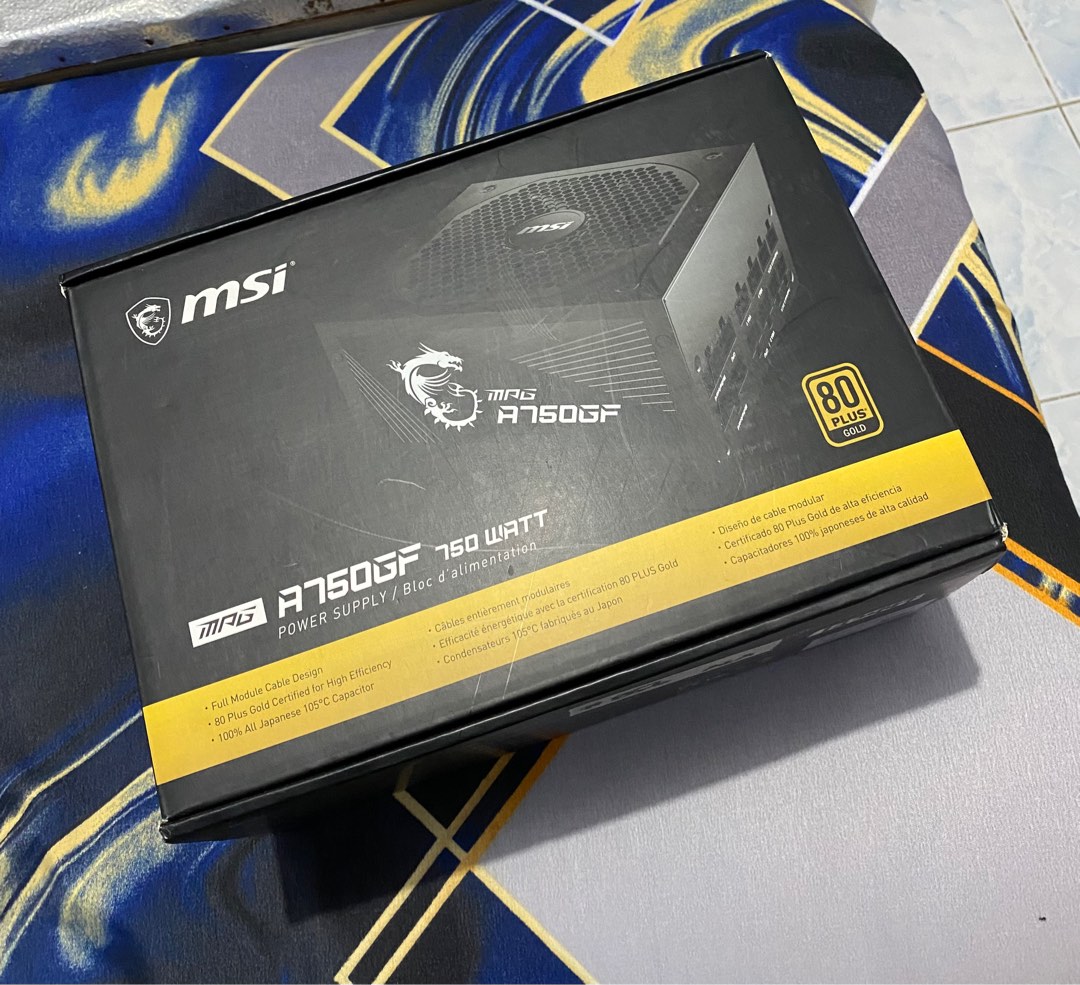 MSI PSU GOLD 750W Full Modular, Computers & Tech, Parts & Accessories ...