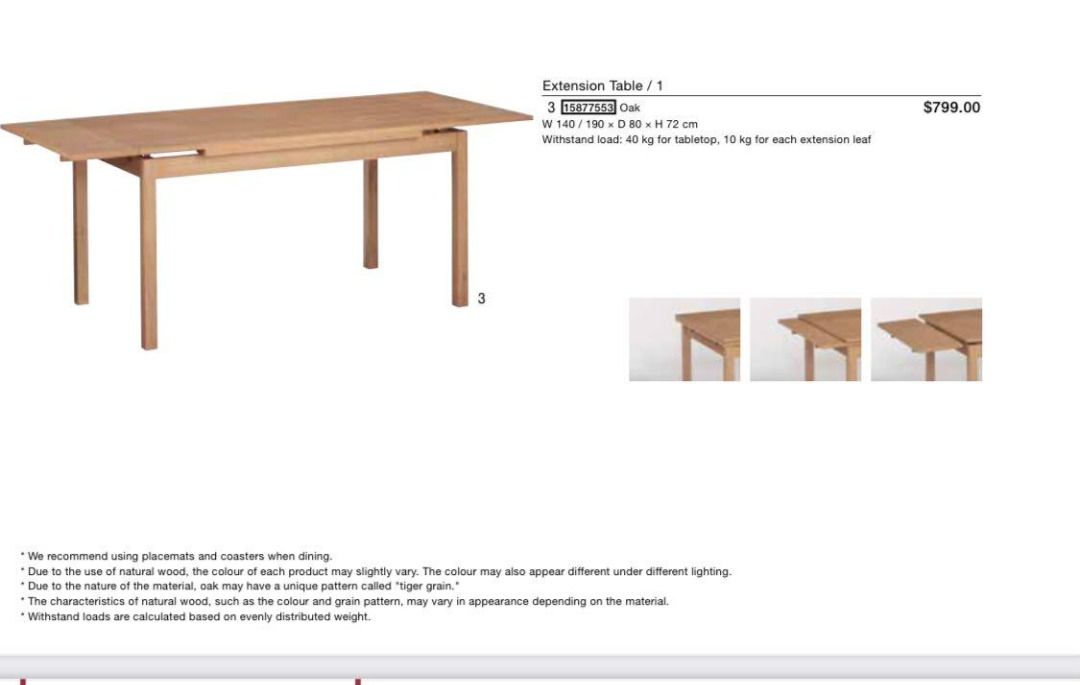 Muji Dining Table Set, Furniture & Home Living, Furniture, Tables ...