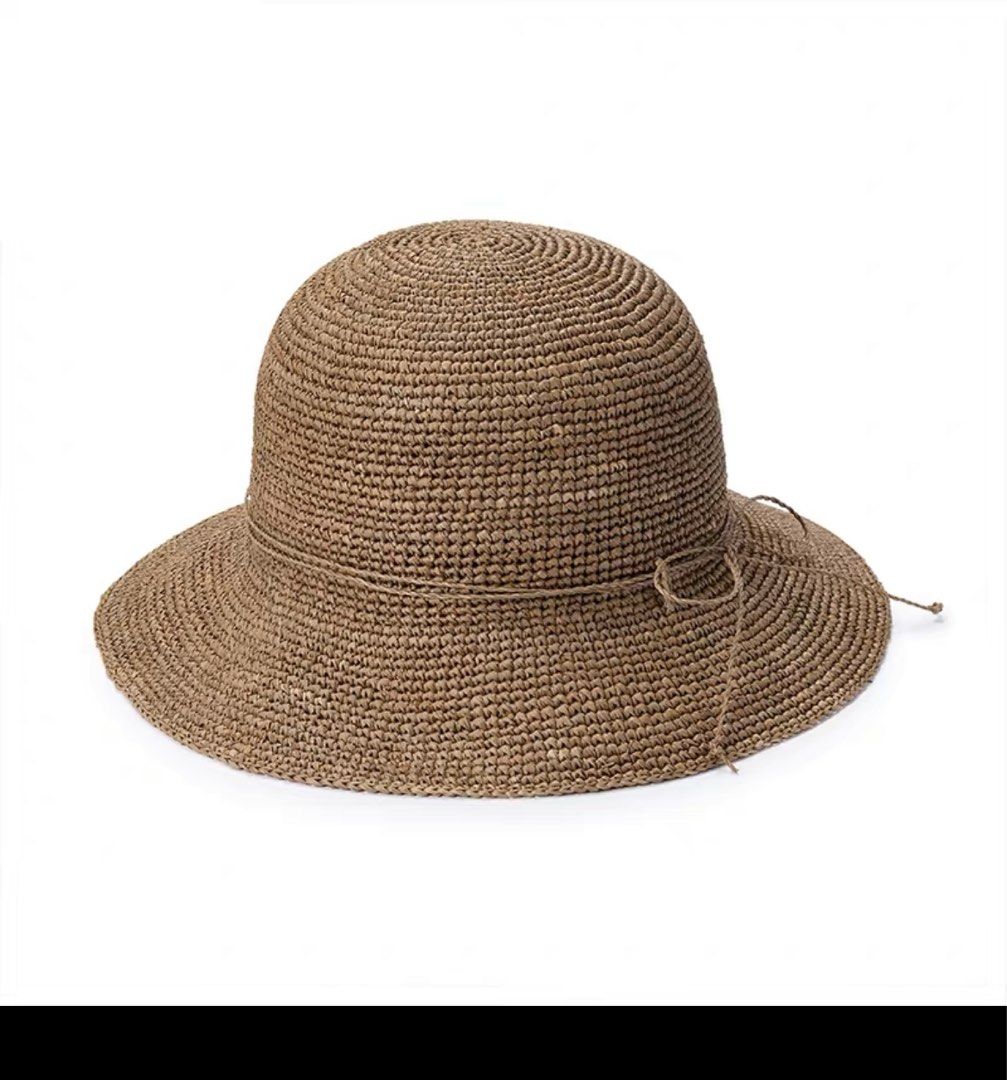 Muji Straw Hat, Women's Fashion, Watches & Accessories, Hats & Beanies ...