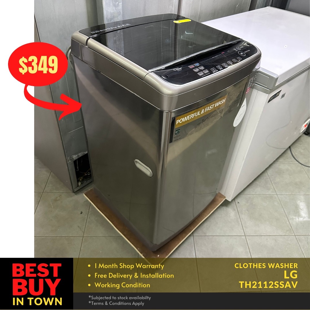 MUST BUY! LG 12KG Top-Loader Washing Machine TH2112SSAV, TV & Home ...