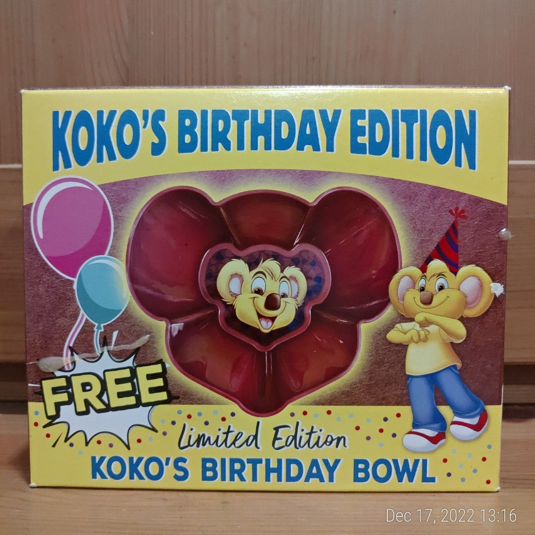 NESTLE KOKO KRUNCH LIMITED EDITION KOKO'S BIRTHDAY BOWL, Hobbies & Toys ...
