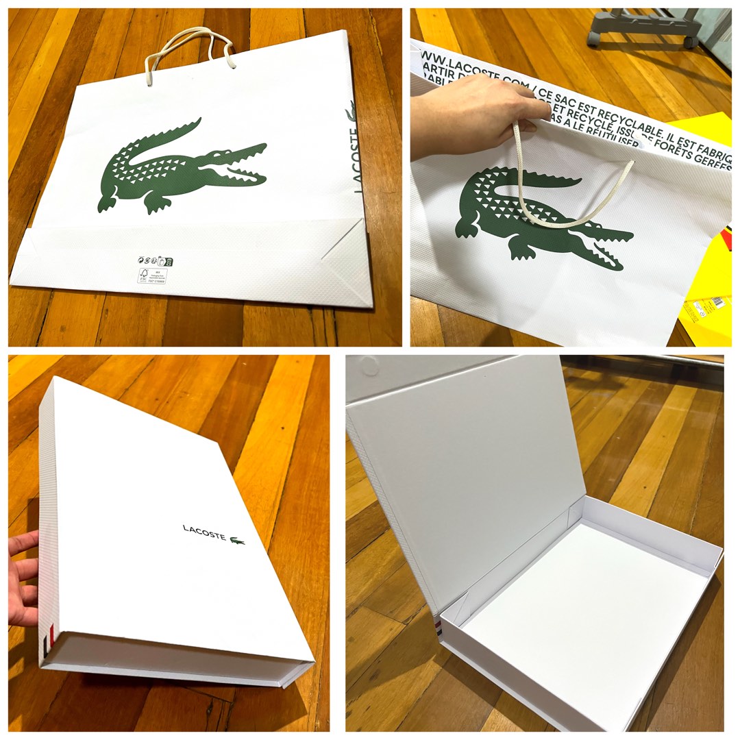 Original Lacoste Magnetic box with paperbag, Furniture & Home Living ...