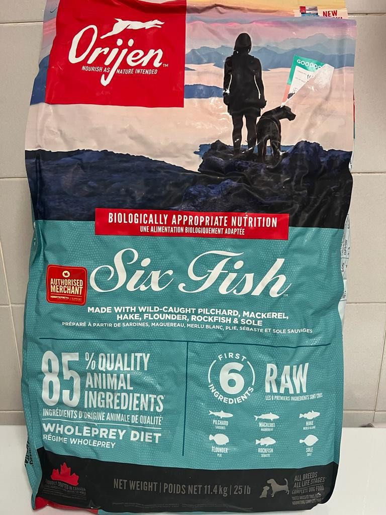 Orijen Six Fish kibbles, Pet Supplies, Pet Food on Carousell