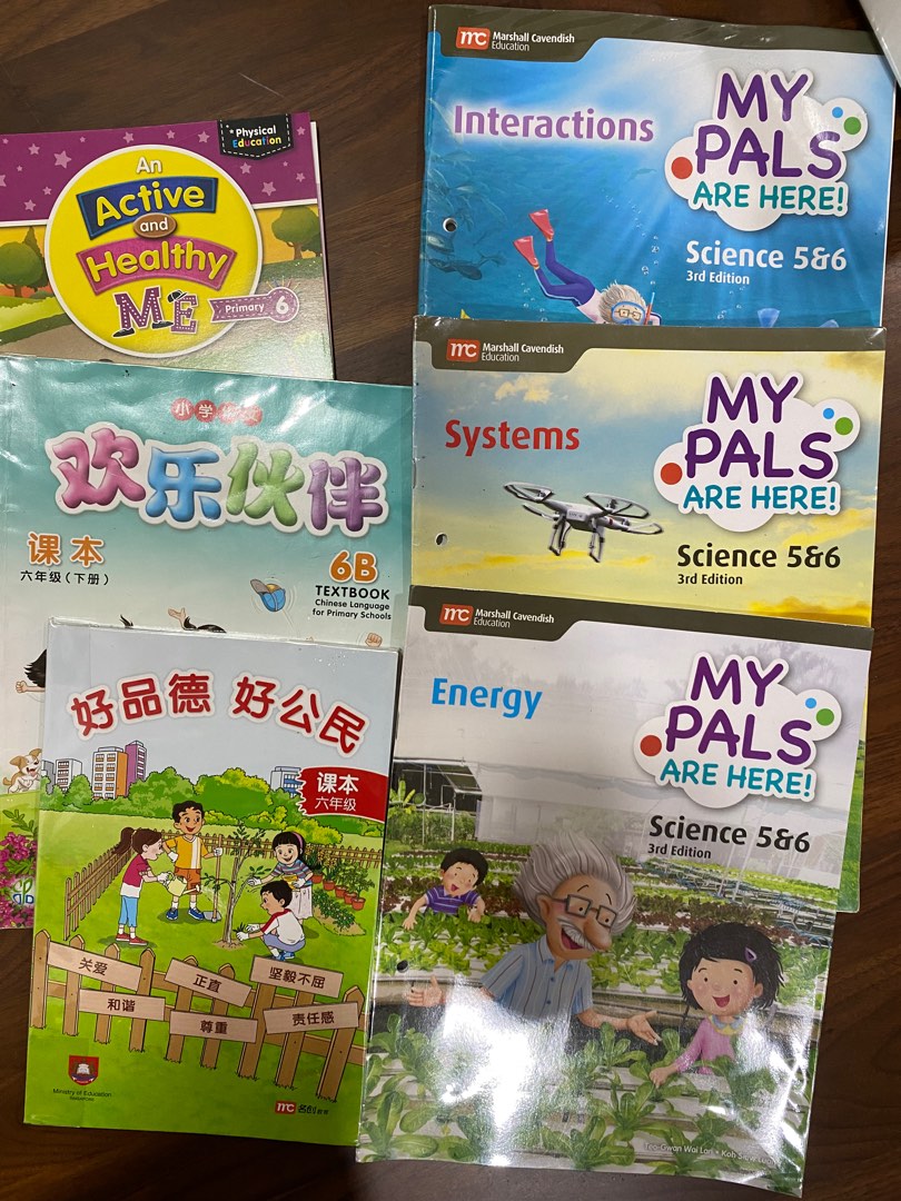 P6 textbooks -My Pals are here science 5&6, Chinese textbooks and Physical education, Hobbies ...