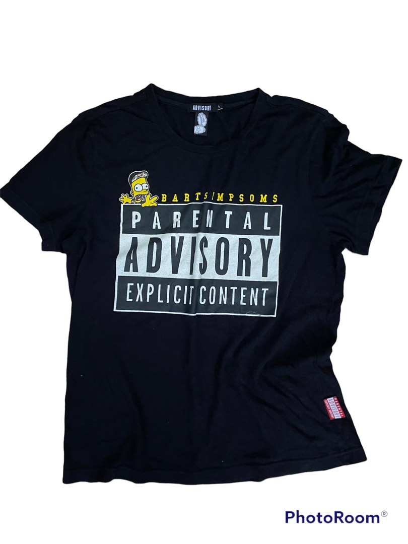 Parenta Advisory X Bart Simpsons, Men's Fashion, Tops & Sets, Tshirts & Polo Shirts on Carousell