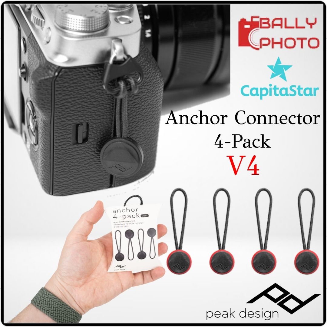 Peak Design Anchor Connector 4-Pack, Photography, Photography ...