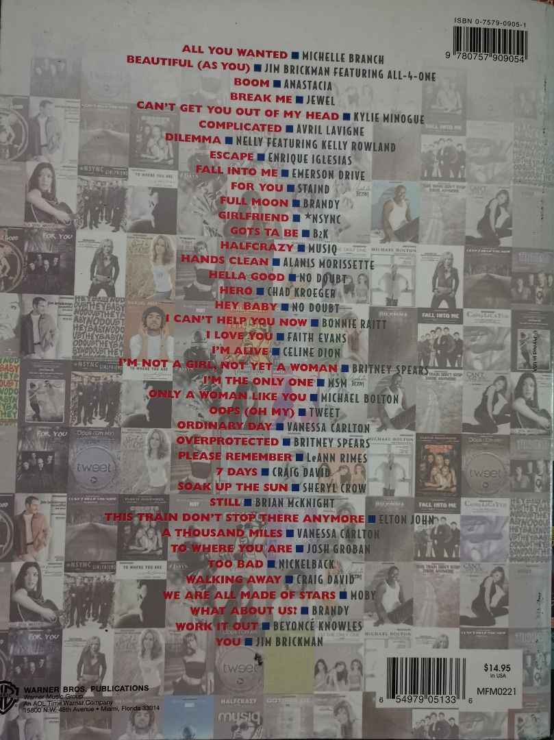 Piano Guitar song book Hits of the 90s, Hobbies & Toys, Books ...