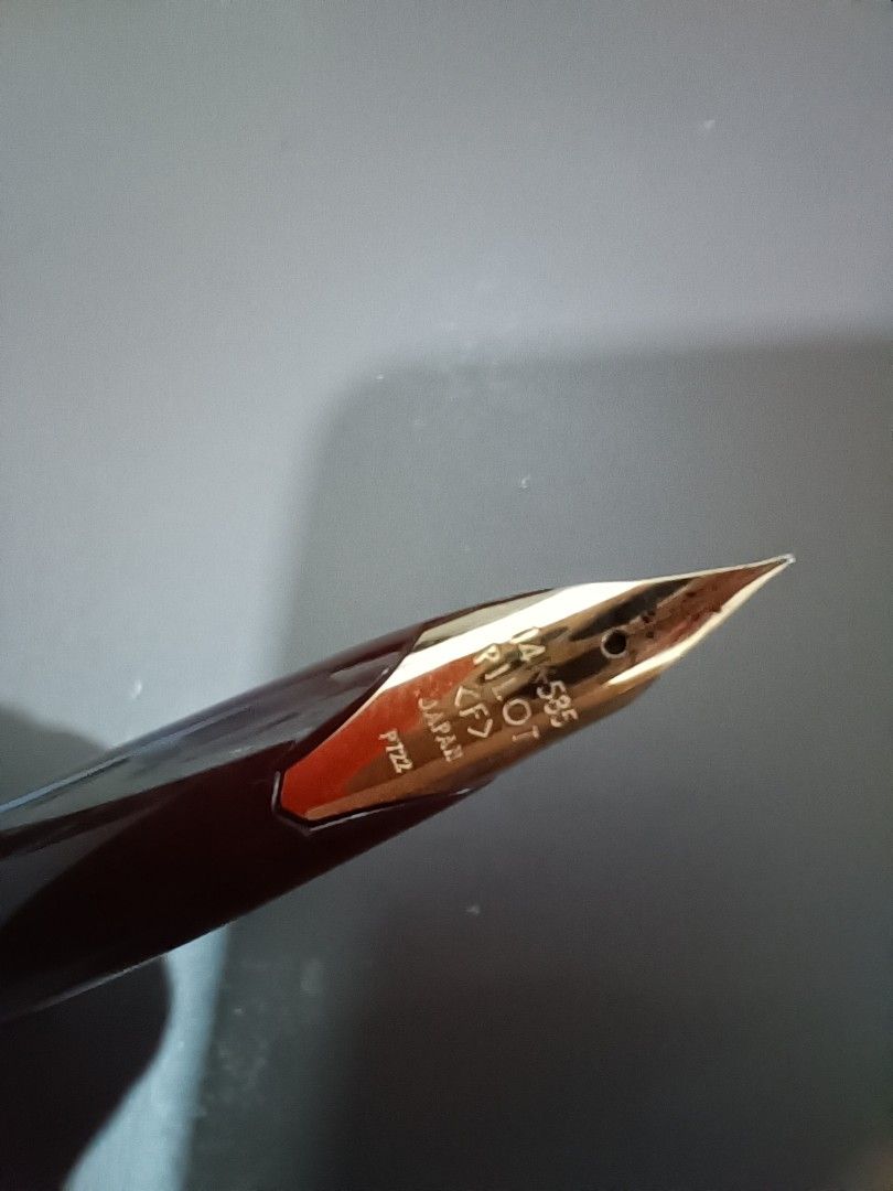 Pilot E95s fountain pen, F nib (14k gold) in burgundy colour, Hobbies & Toys, Stationery & Craft ...