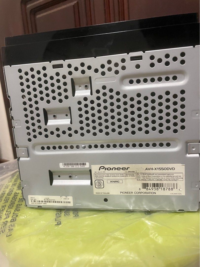 Pioneer Head Unit DVD Player AVH-X1550DVD, Car Accessories, Accessories ...