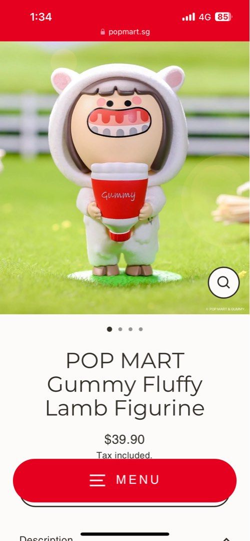 Popmart Gummy fluffy lamb figurine, Hobbies & Toys, Toys & Games on ...