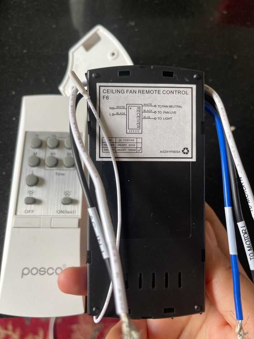 Posco remote control for ceiling fan and light, Furniture & Home Living ...