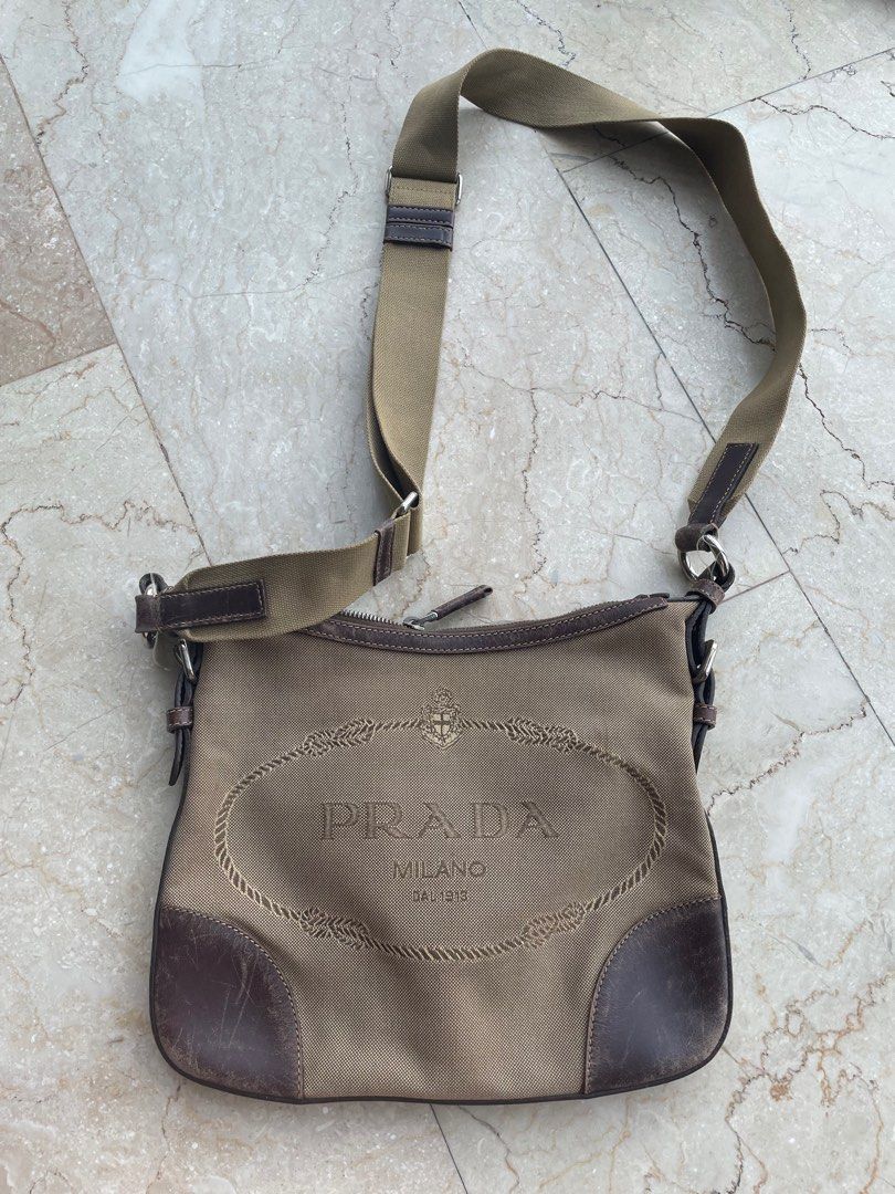 Prada Sling Bag, Luxury, Bags & Wallets on Carousell