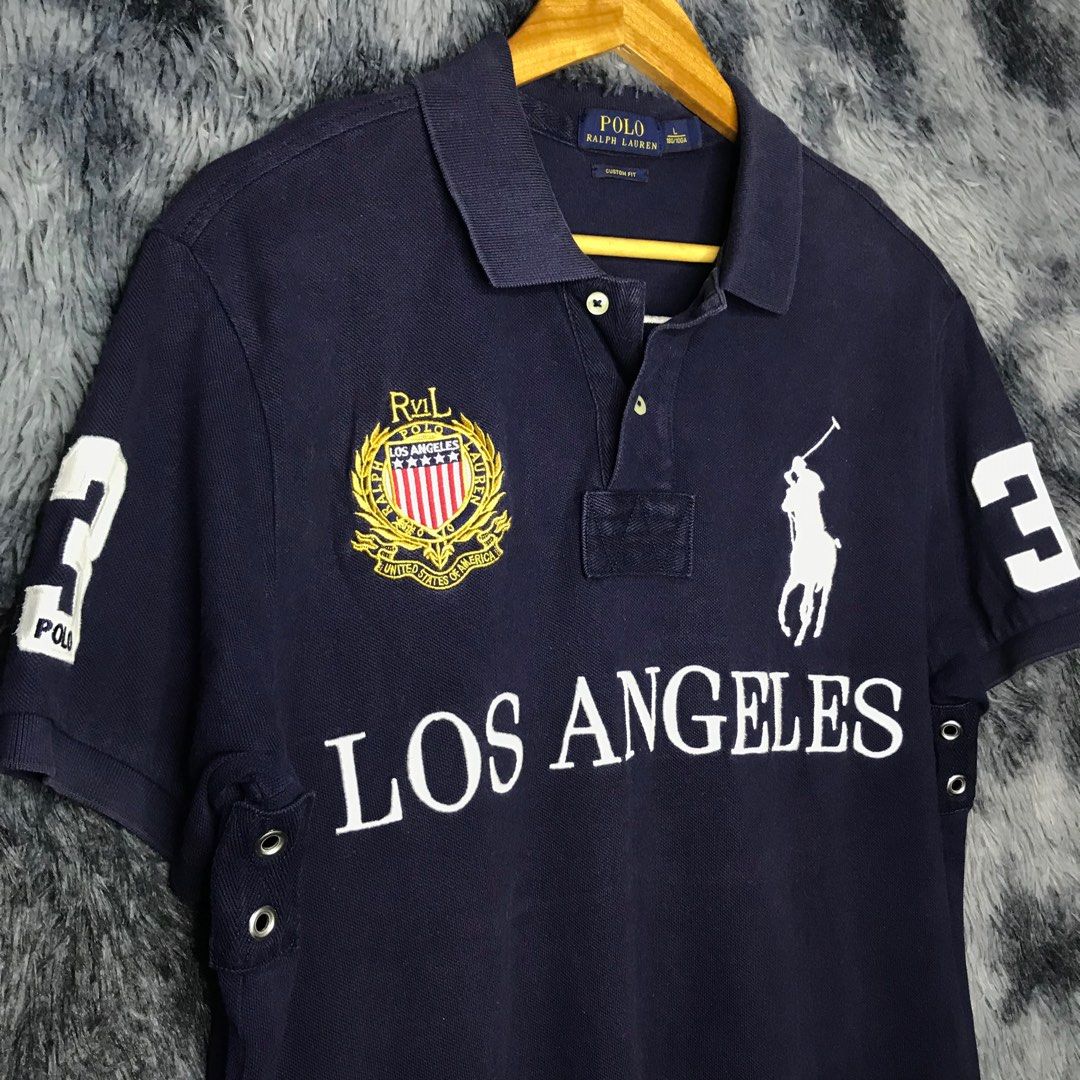 Ralph Lauren Los Angeles Polo Shirt | Navy Blue, Men's Fashion, Tops ...