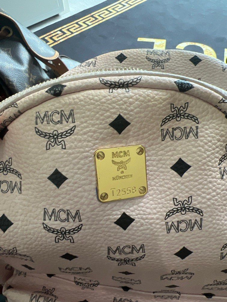 RARE Authentic Pink MCM Backpack, Luxury, Bags & Wallets on Carousell