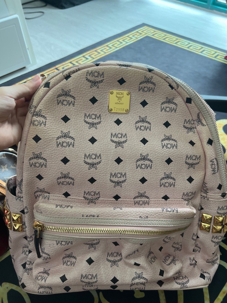 RARE Authentic Pink MCM Backpack, Luxury, Bags & Wallets on Carousell