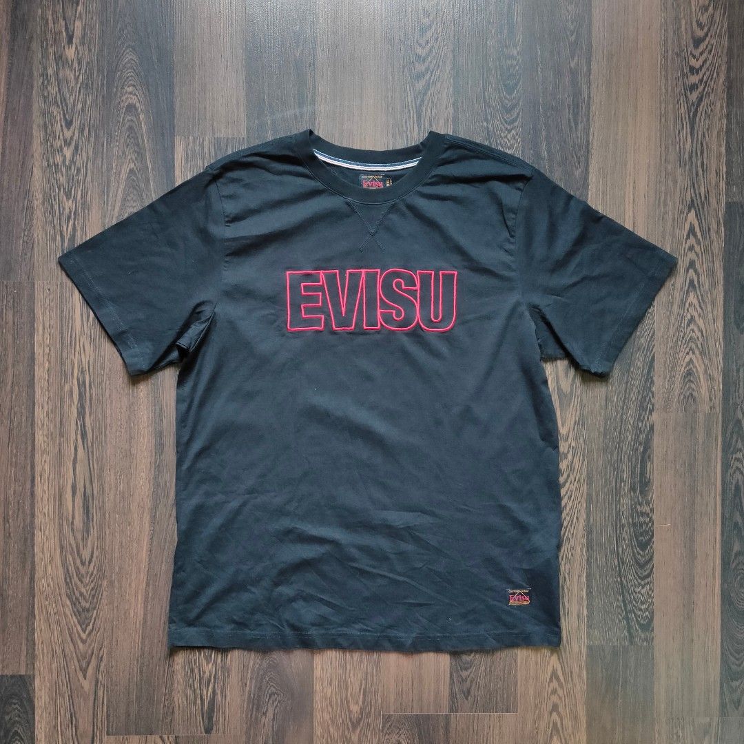 RARE EVISU HERITAGE DAICOK SHIRT | Black Tee Embroidered, Men's Fashion ...