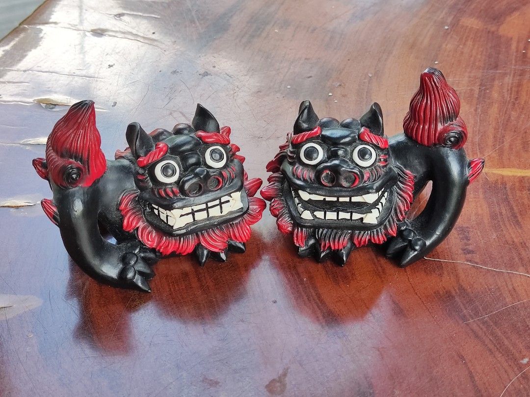 Rare Foo Dog Pair, Hobbies & Toys, Memorabilia & Collectibles, Vintage ...