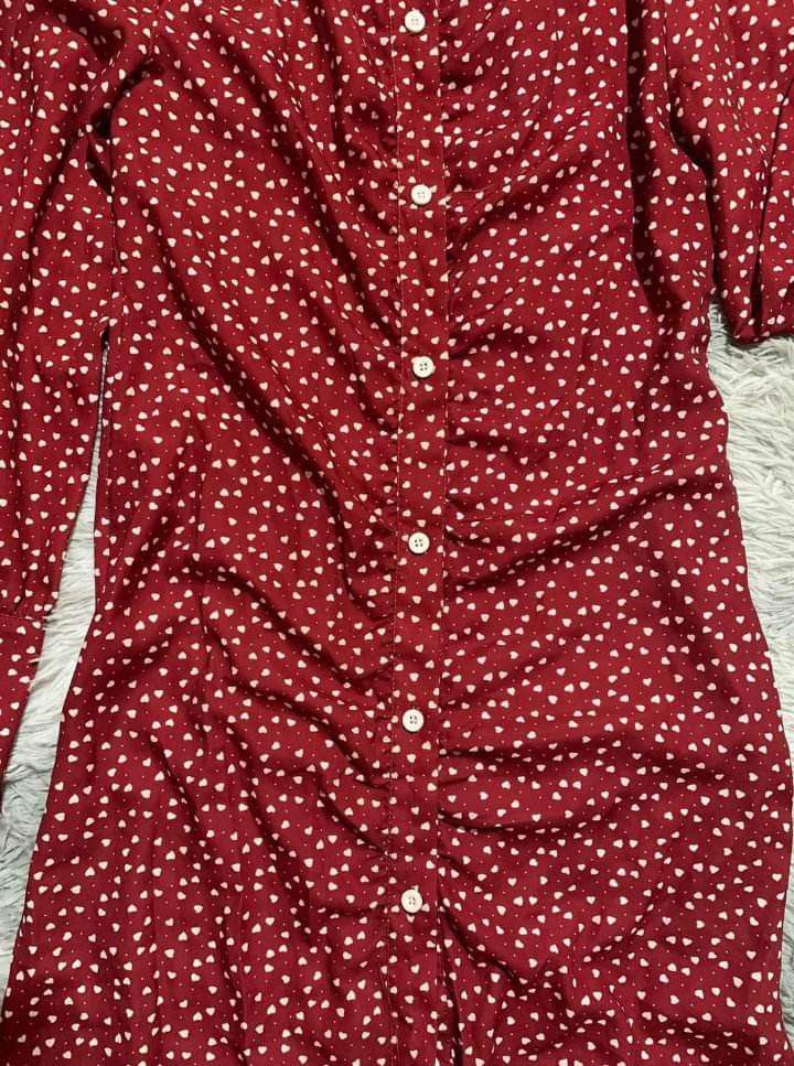 Red heart maxi polo dress, Women's Fashion, Dresses & Sets, Dresses on ...