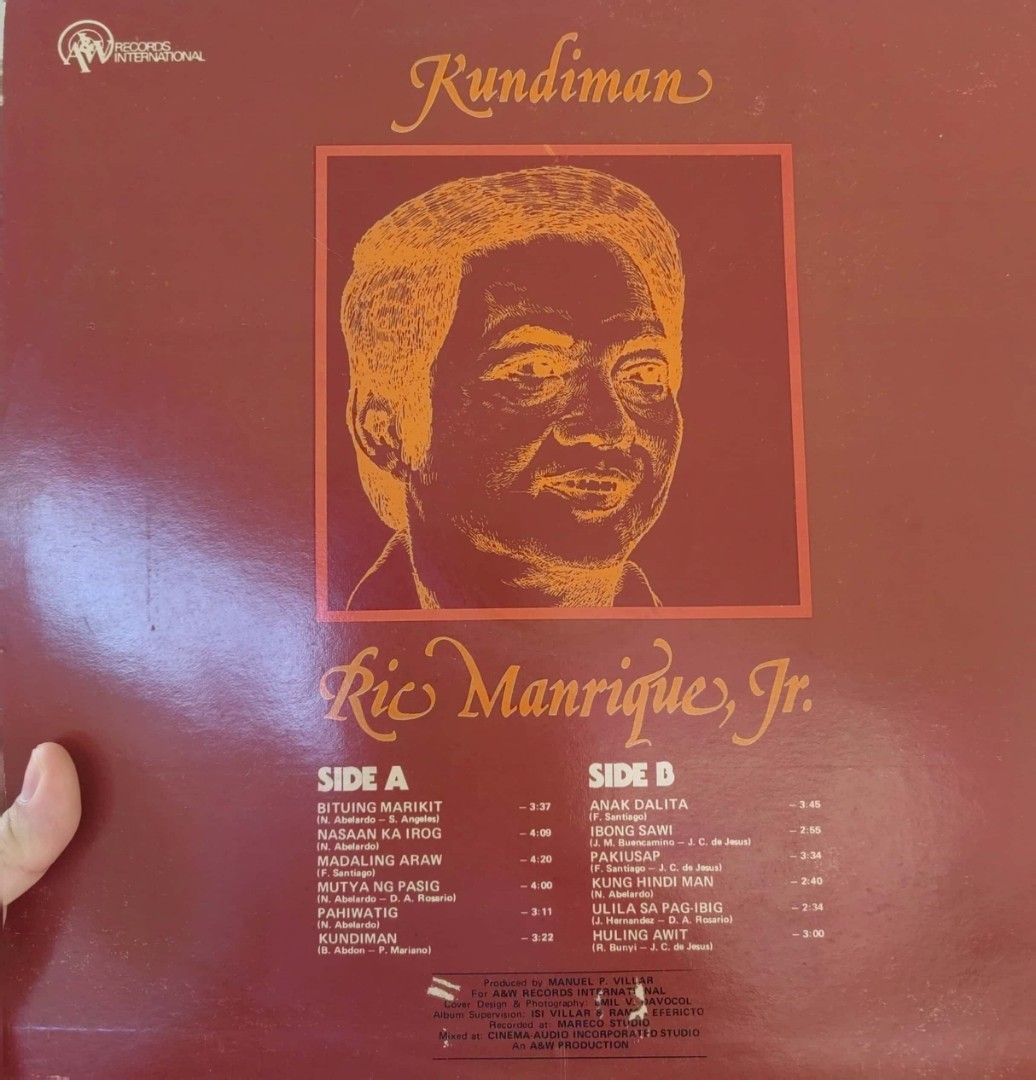 Ric Manrique Jr (Kundiman), Hobbies & Toys, Music & Media, Vinyls on ...