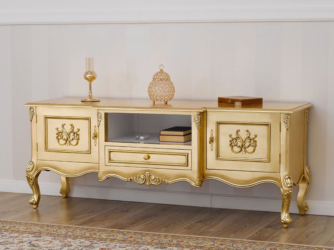 ROWAN Victorian TV Console Cabinet, Furniture & Home Living, Furniture ...