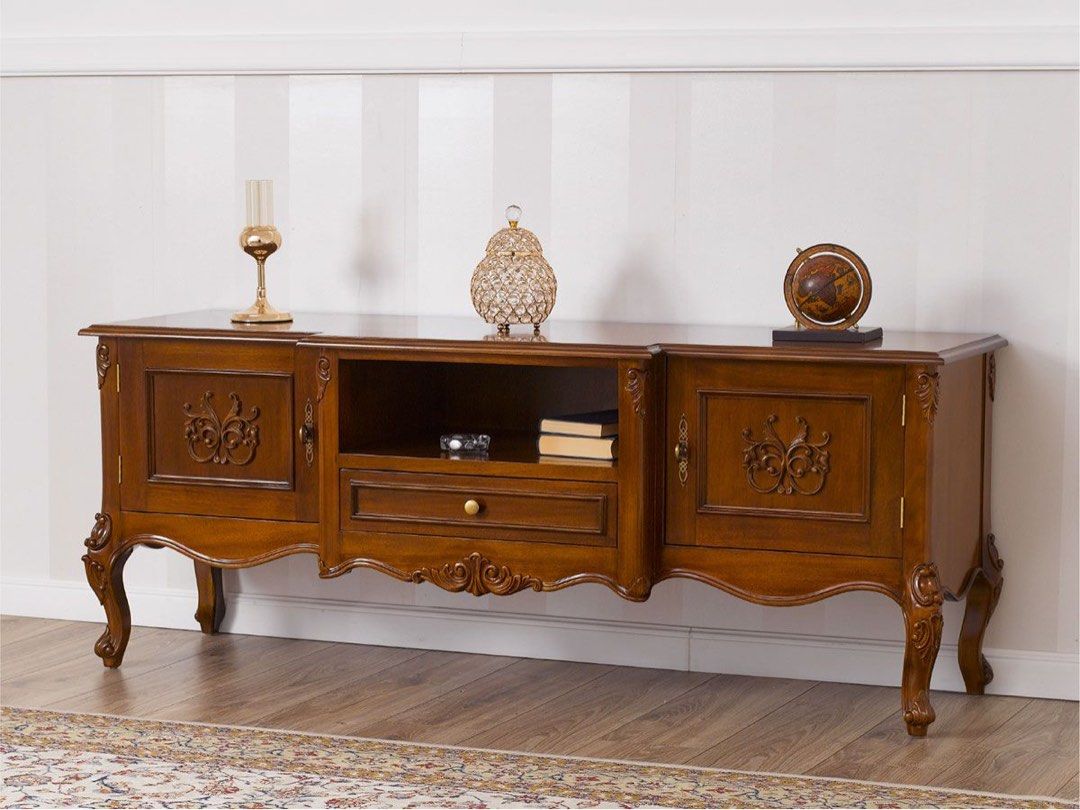 ROWAN Victorian TV Console Cabinet, Furniture & Home Living, Furniture ...