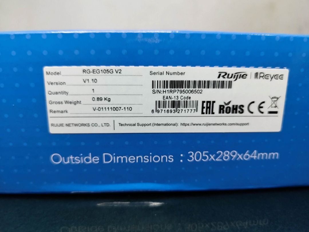 Ruijie RG-EG105G V2 5-Port Gigabit Cloud Managed Router, Computers ...