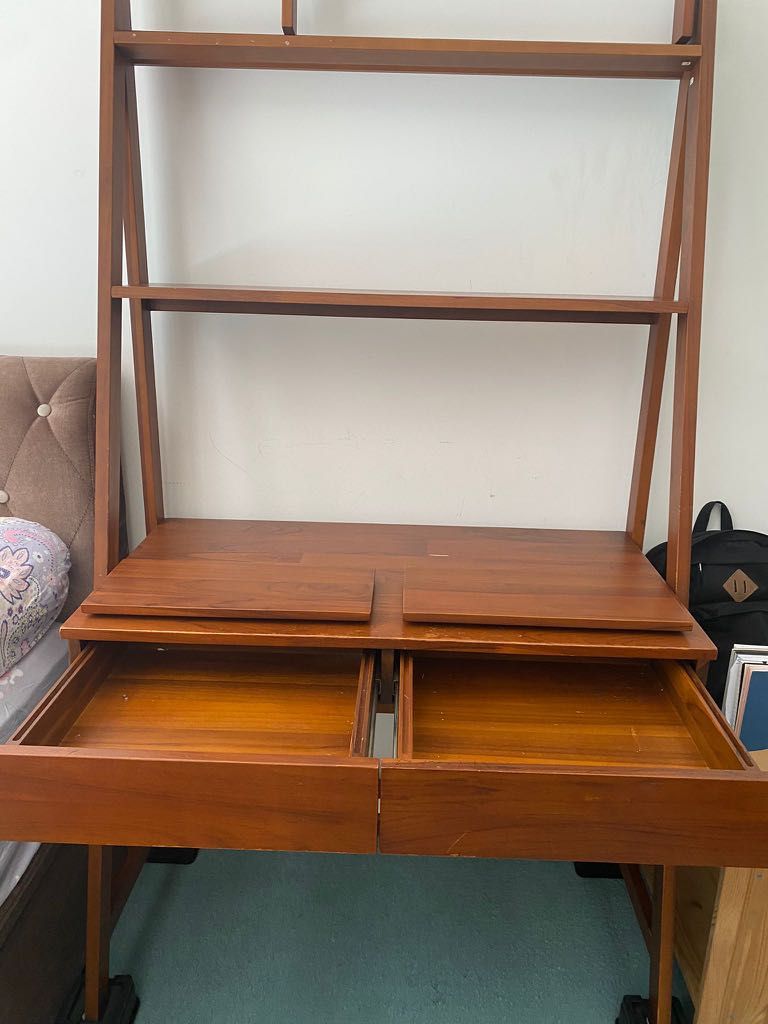 Scanteak solid teak wood study table, Furniture & Home Living ...